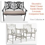 Garden Loveseat Companion Bench and Patio Sets for Two